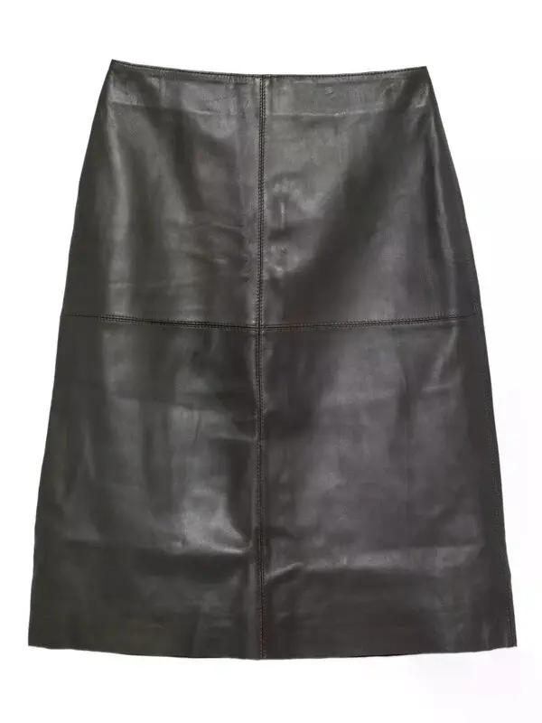 Soeur Leather A-line Skirt