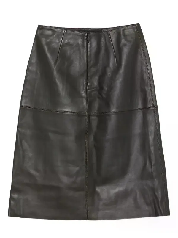Soeur Leather A-line Skirt