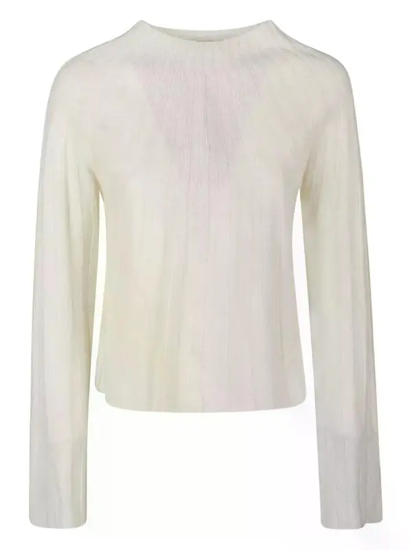 Loulou De Saison Koro Ribbed Bell-sleeve Sweater - White