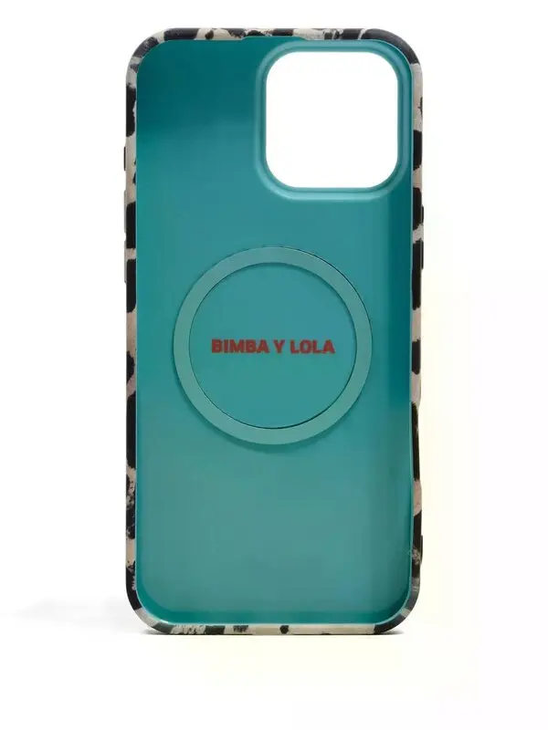 Bimba Y Lola Leopard-print Logo Iphone 14 Pro Max Rigid Case