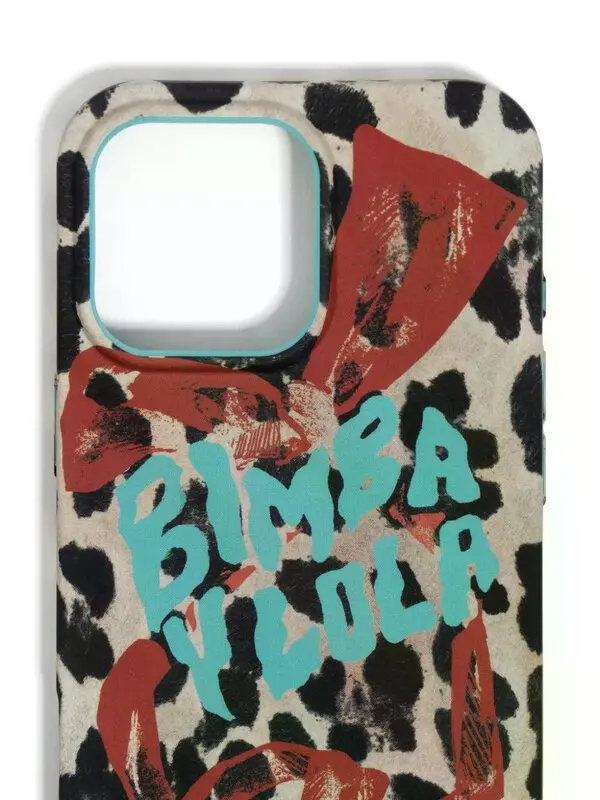 Bimba Y Lola Leopard-print Logo Iphone 14 Pro Max Rigid Case