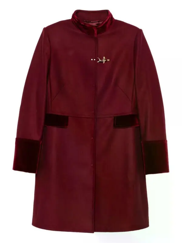 FAY Velvet-trimmed Coat