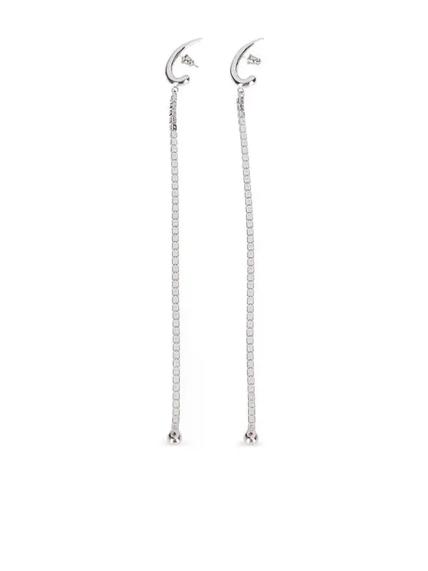 PANCONESI Crystal-embellished Pendulum Earrings - Silver