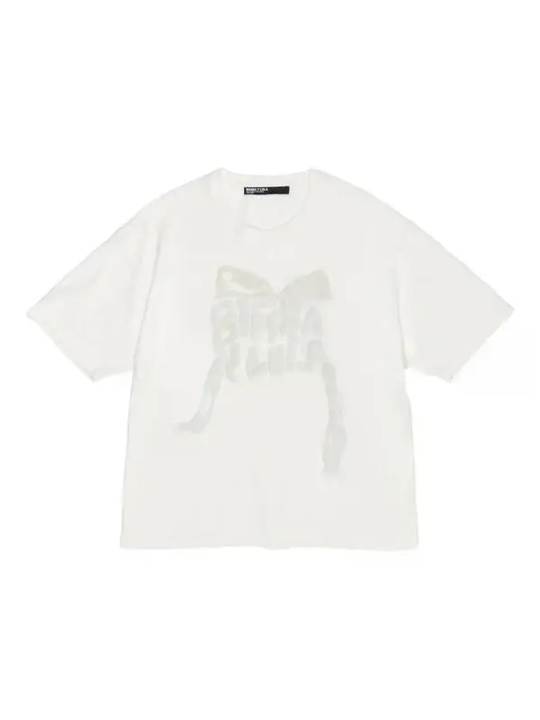 Bimba Y Lola Embroidered Cotton T-shirt - Neutrals