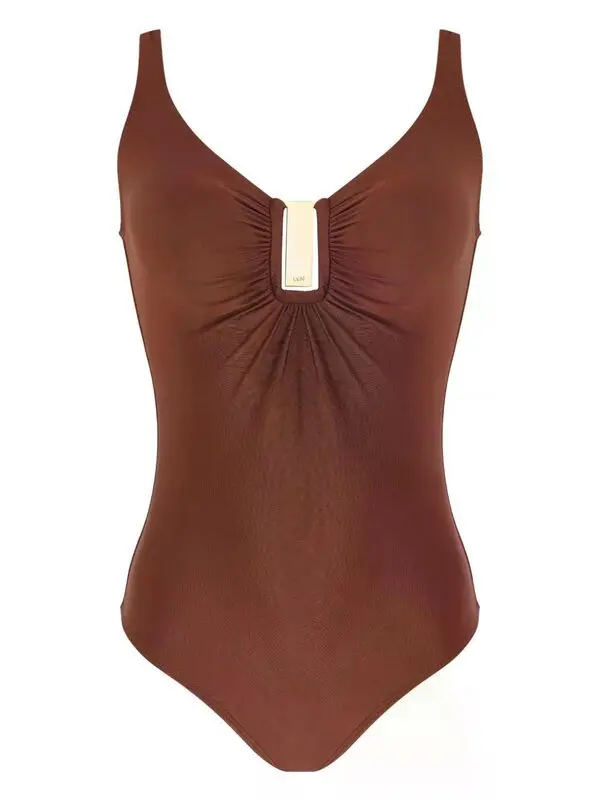 LYGIA & NANNY Mirassol Low-back One-piece Swimsuit - Brown