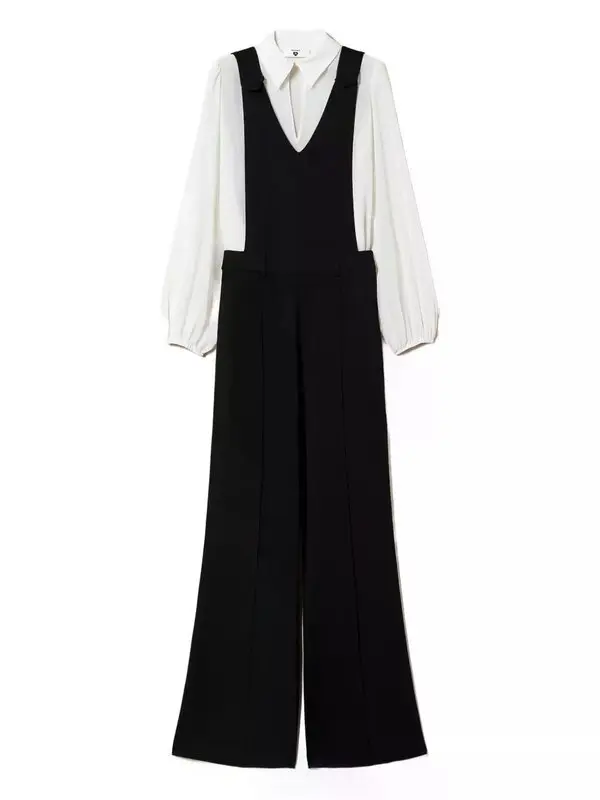 TWINSET V-neck Wide-leg Jumpsuit - Black