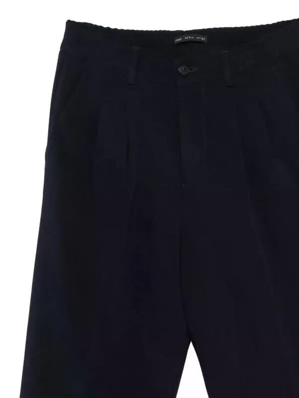 LOW BRAND Pleated Straight-leg Trousers - Blue