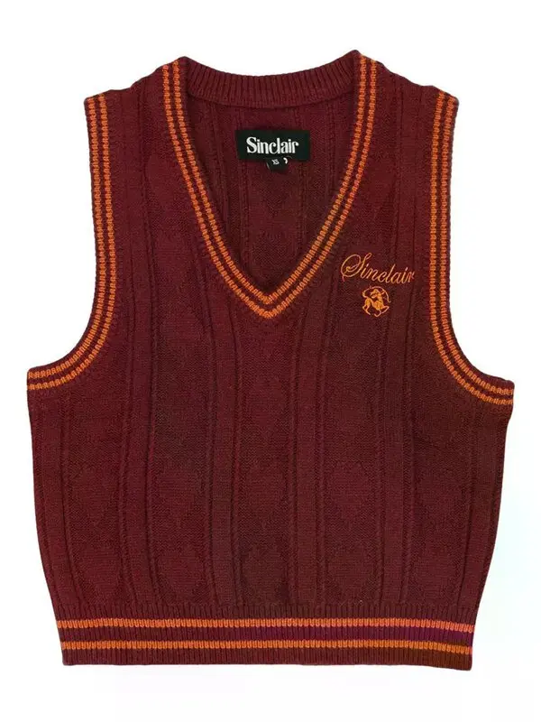 SINCLAIR Cable-knit V-neck Vest