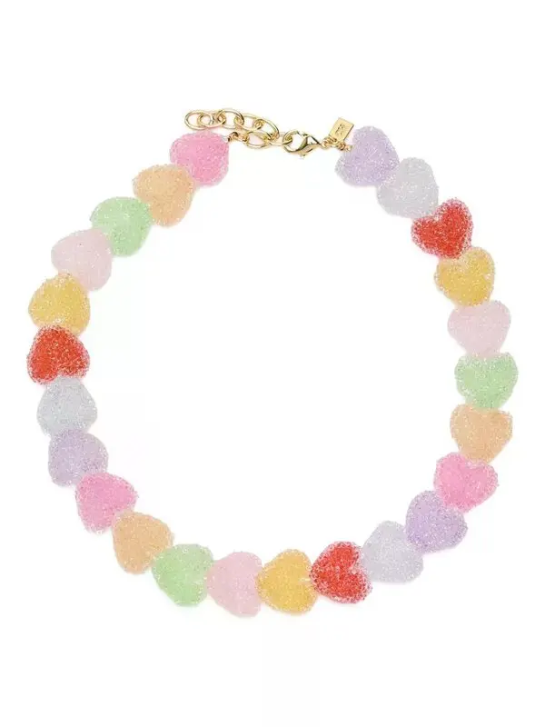 CRYSTAL HAZE Tone Jelly Heart Necklace - Gold