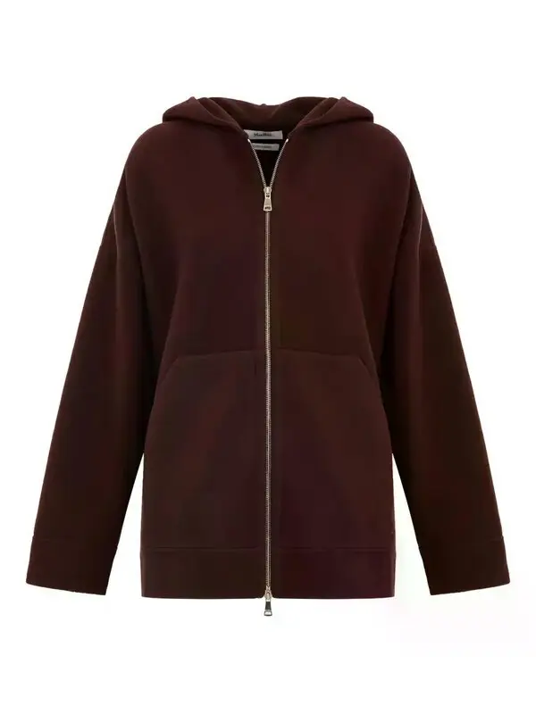 Max Mara Hooded Zip-up Sweater