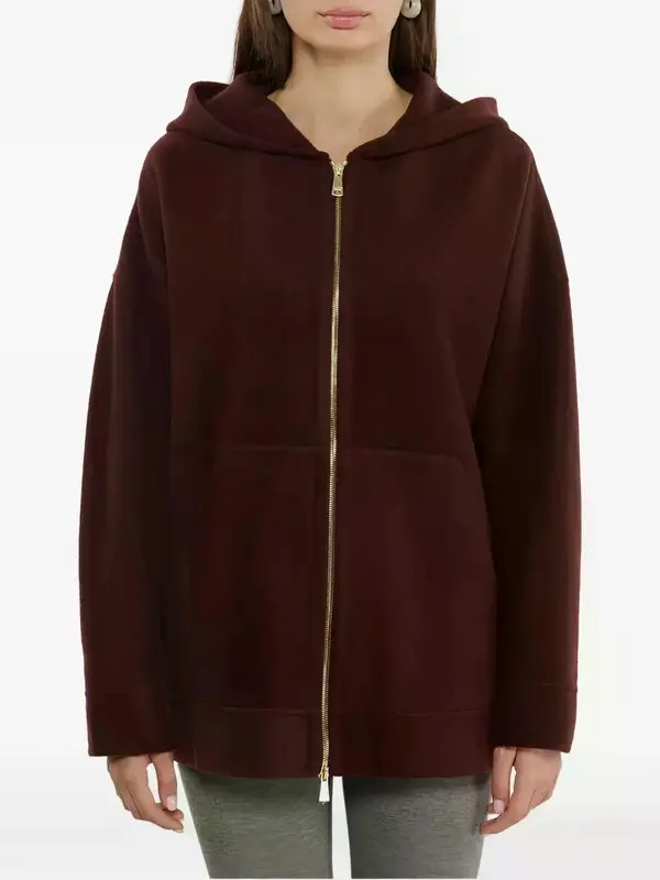 Max Mara Hooded Zip-up Sweater