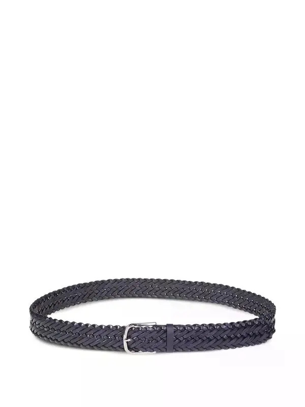 ORTIGNI Braided Leather Belt - Blue
