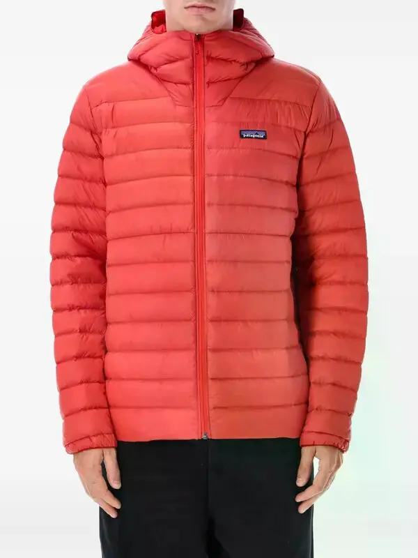 Patagonia Down Sweater Hooded Jacket - Red
