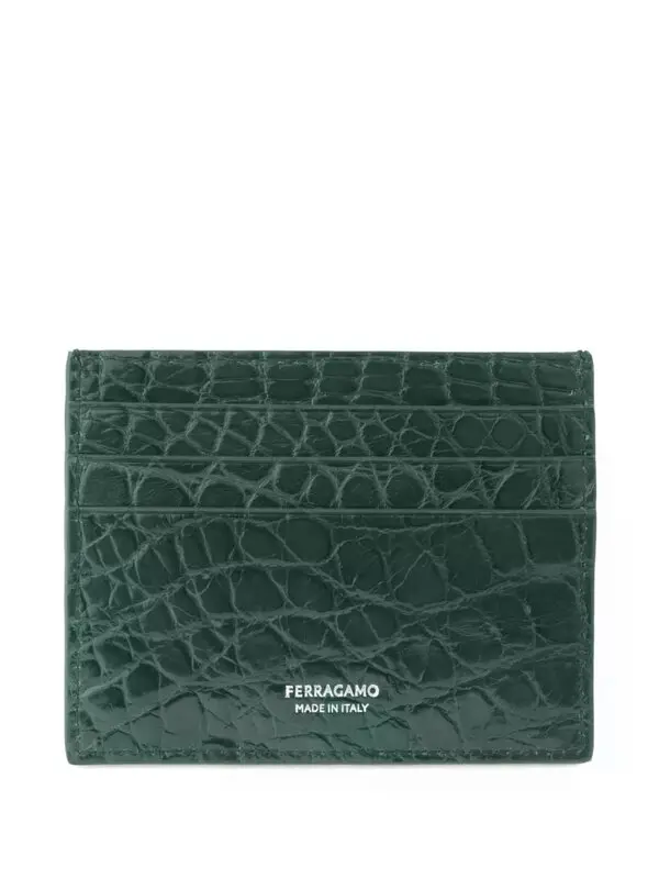 FERRAGAMO Gancini Cardholder - Green