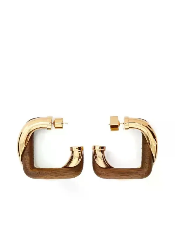 Jacquemus Square Hoop Earrings - Gold