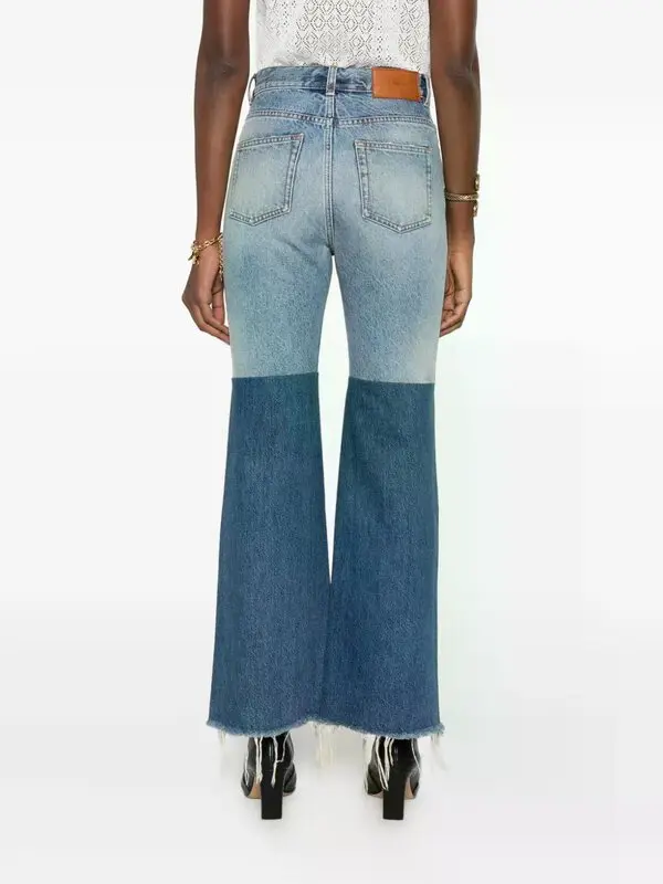 Chloé Patchwork Frayed Jeans