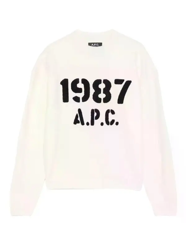 A.p.c. Logo-print Sweater - White