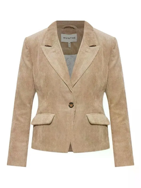 Munthe Corduroy Single-breasted Blazer - Neutrals