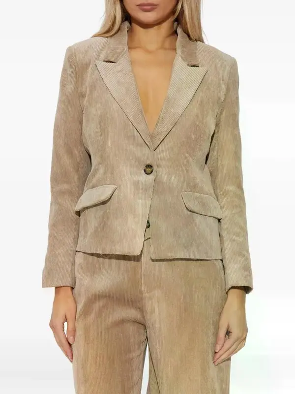 Munthe Corduroy Single-breasted Blazer - Neutrals
