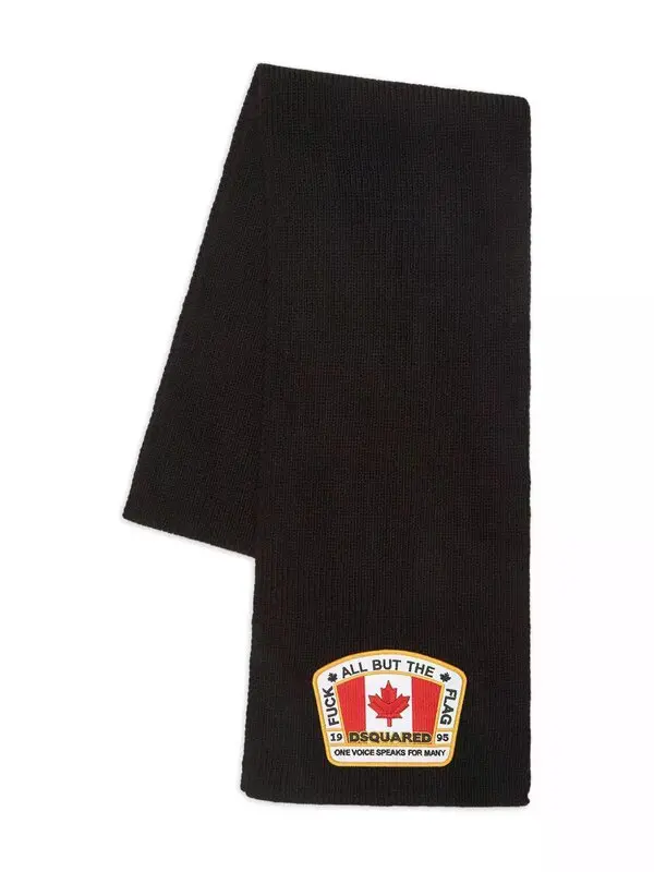 Dsquared2 Wool Scarf - Black