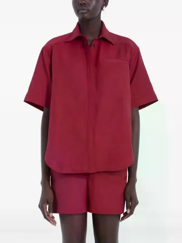 LOULOU Short-sleeve Pocketed Shirt
