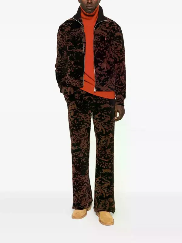 Études Studio Abstract-print Velour Trousers