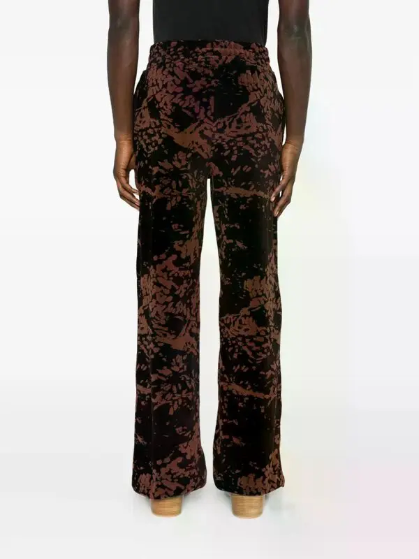 Études Studio Abstract-print Velour Trousers