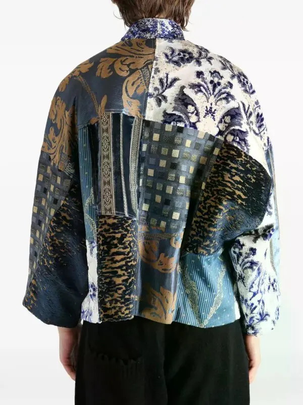 EMERGENCY ROOM Patchwork Velvet Jacket - Blue
