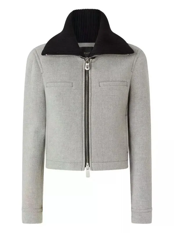 Pinko Ribbed-collar Jacket