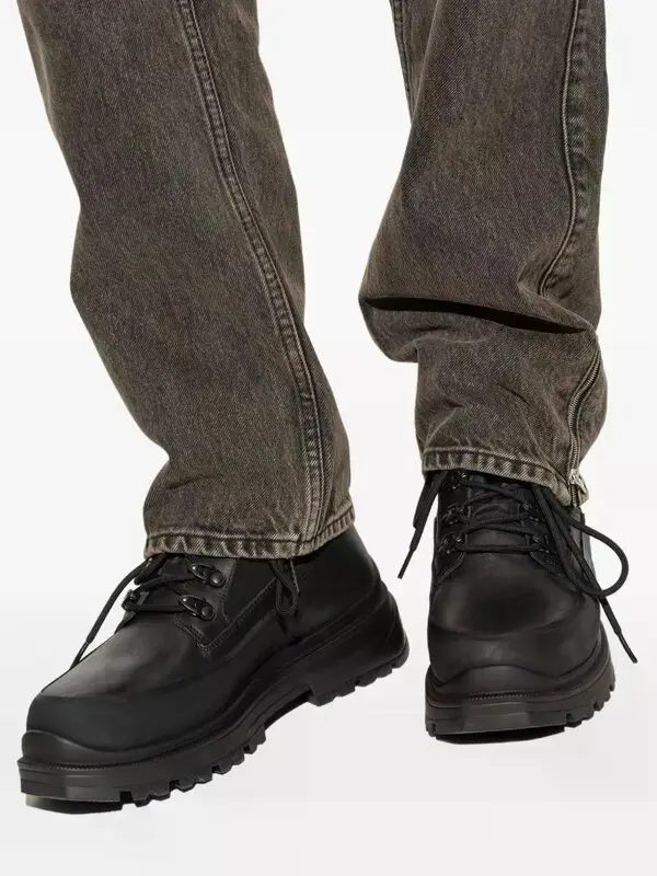 Canada Goose Lace-up Leather Boots - Black