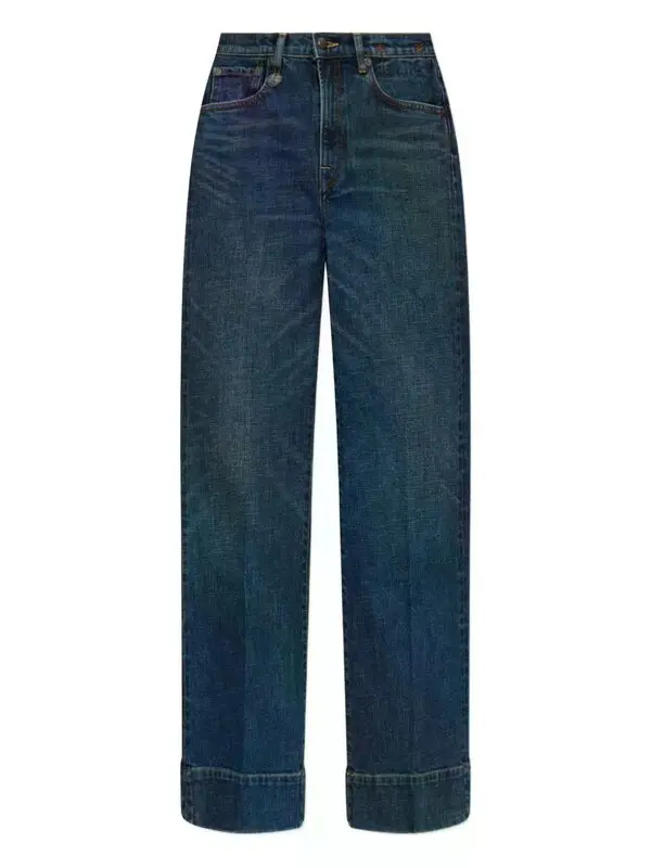 R13 Embroidered Straight-leg Jeans
