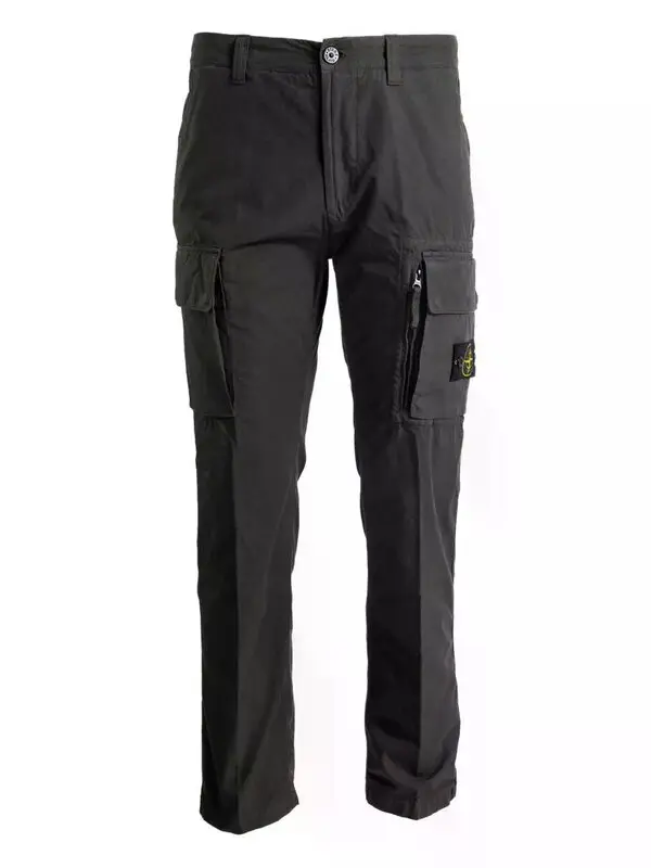 Stone Island Compass-motif Cargo Pants - Grey