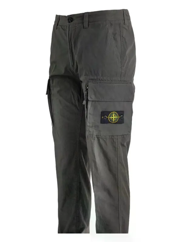 Stone Island Compass-motif Cargo Pants - Grey