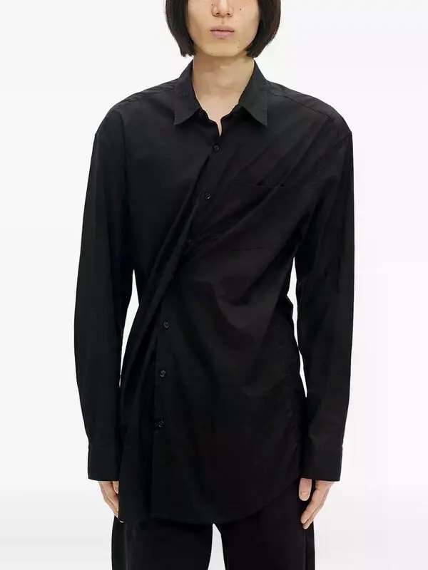 ANN DEMEULEMEESTER Draped Cotton Shirt