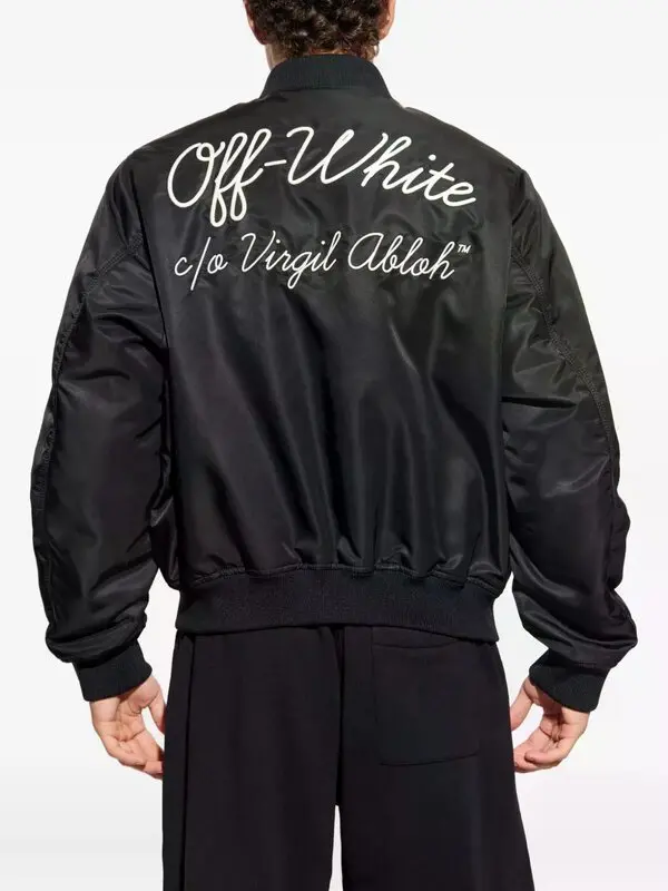 Off-White Logo-embroidered Bomber Jacket