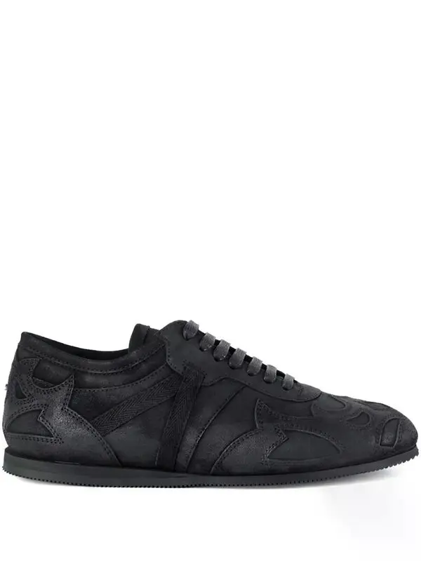 ANN DEMEULEMEESTER Leather Flame-pattern Sneakers