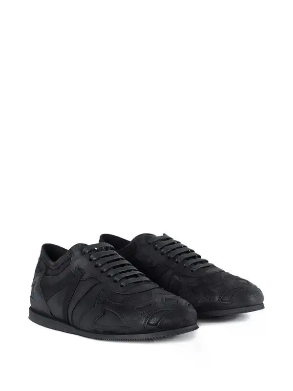 ANN DEMEULEMEESTER Leather Flame-pattern Sneakers