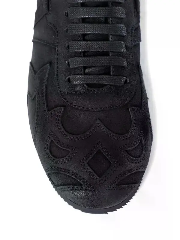 ANN DEMEULEMEESTER Leather Flame-pattern Sneakers