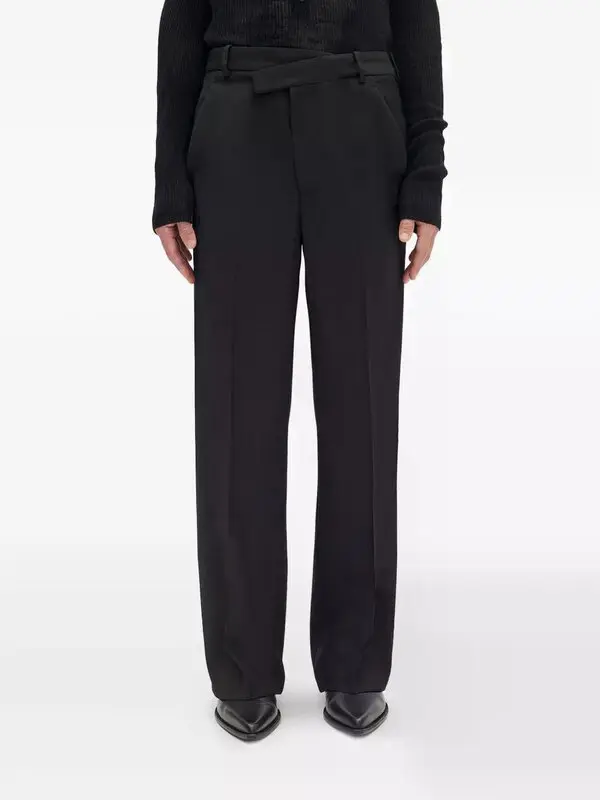 ANN DEMEULEMEESTER Wrap-front Wool Pants