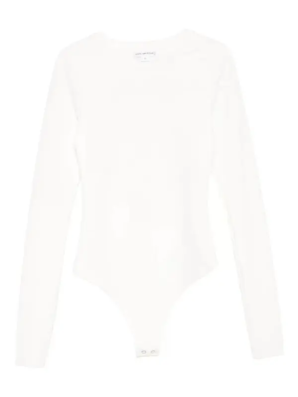 Good American Crew Neck Blouse - White