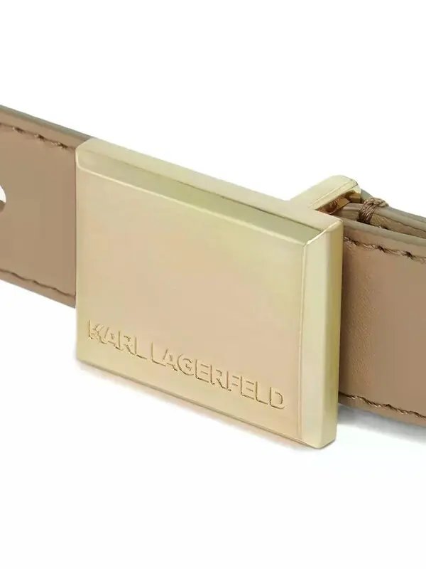 Karl Lagerfeld Rectangular-buckle Leather Belt