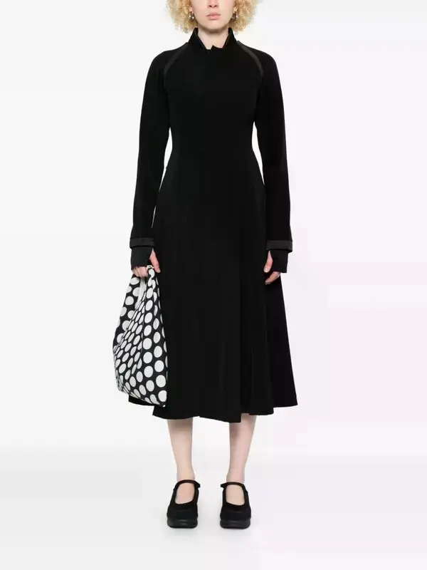 Y3 Pleated Padded Midi Dress