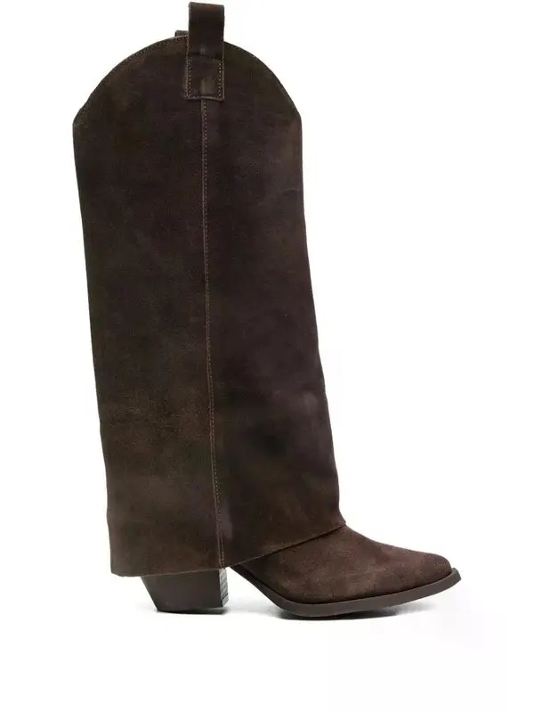 GISEL MOIRE 80mm Suede Knee-high Boots