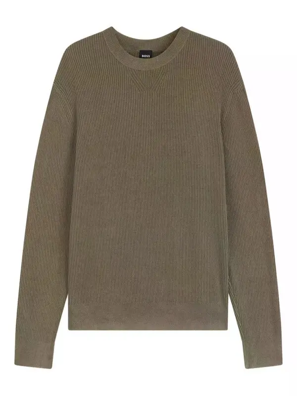 BOSS Ribbed Crew-neck Sweater