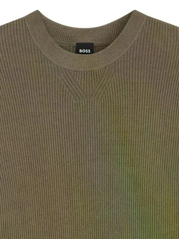 BOSS Ribbed Crew-neck Sweater