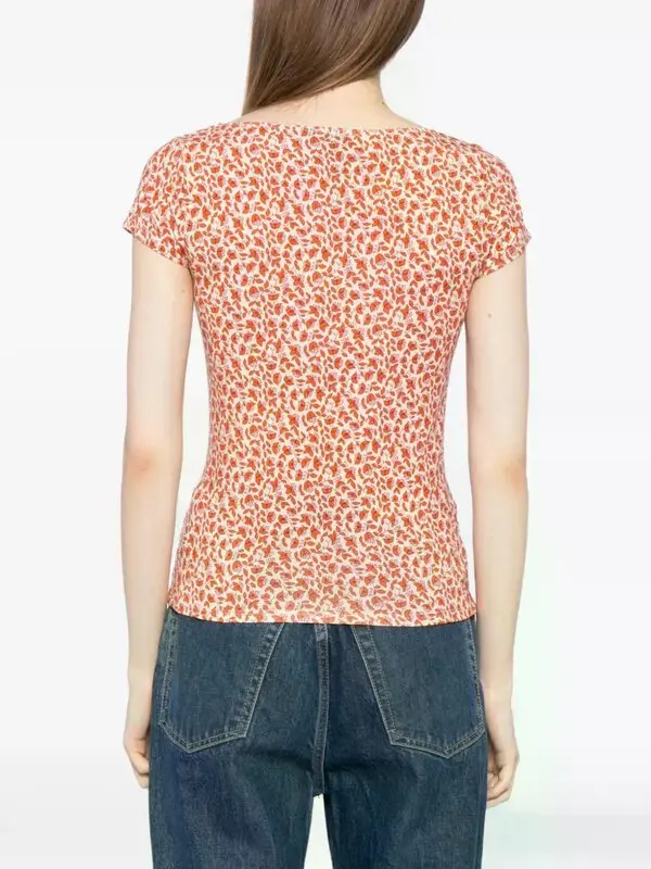 REFORMATION Bardot Top - Orange