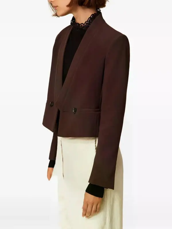 TWINSET Double-breasted Cropped Blazer