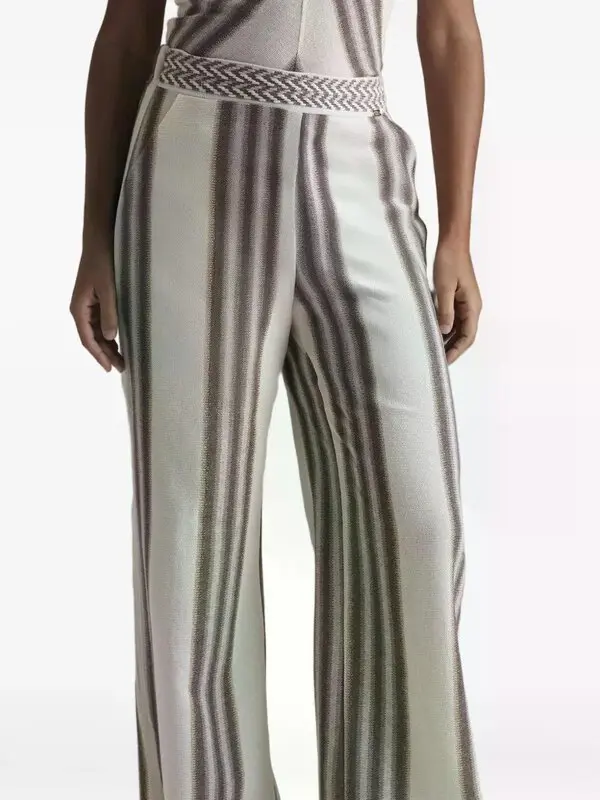 Pho Firenze Stripe-pattern Wide-leg Trousers