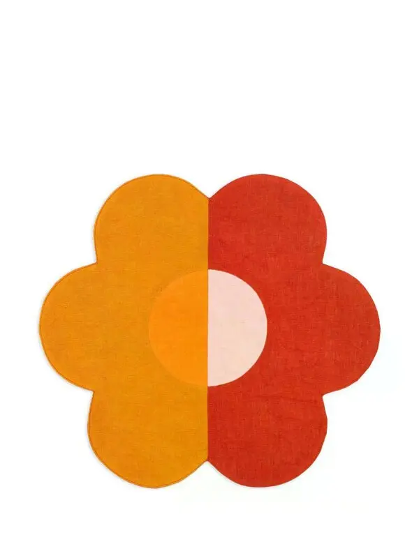 MISETTE Flower-shaped Linen Placemats - Orange