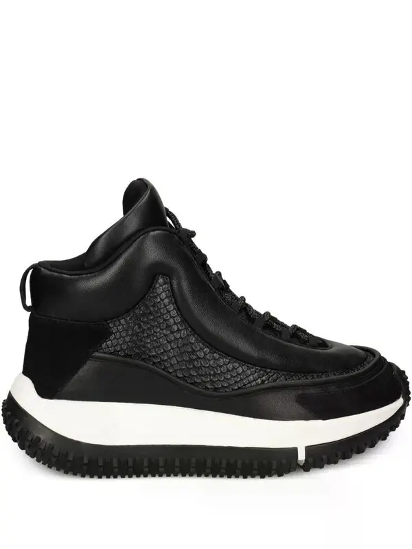 4CCCCEES Snakeskin-panel Leather Sneakers